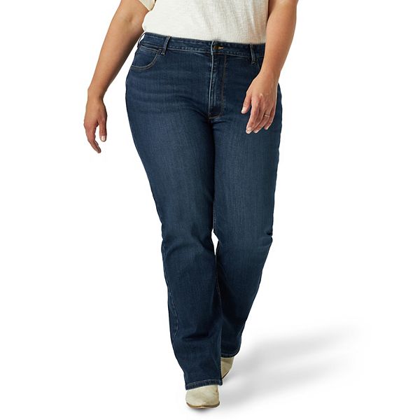 Plus Size Wrangler High Rise Straight Leg Jeans