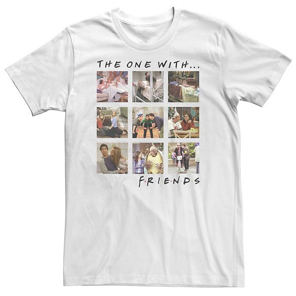 Big & Tall Friends Group Shot The One With Character Panels Tee