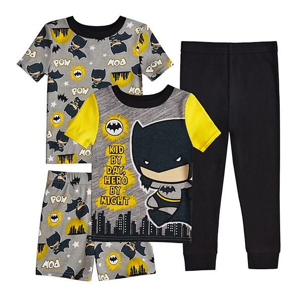 Toddler Boy DC Comics Batman 4 Piece Pajama Set
