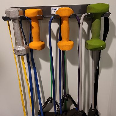 Anchor Gym AGAR Durable Steel 7 Prong Fitness Accessory Wall Mount ...