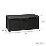 Toomax Santorini Plus Patio Deck Storage Box Bench, 145 Gallon (Anthracite)