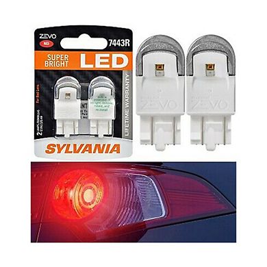 Sylvania Zevo 7443 Red LED Bright Interior Exterior Mini Auto Light ...