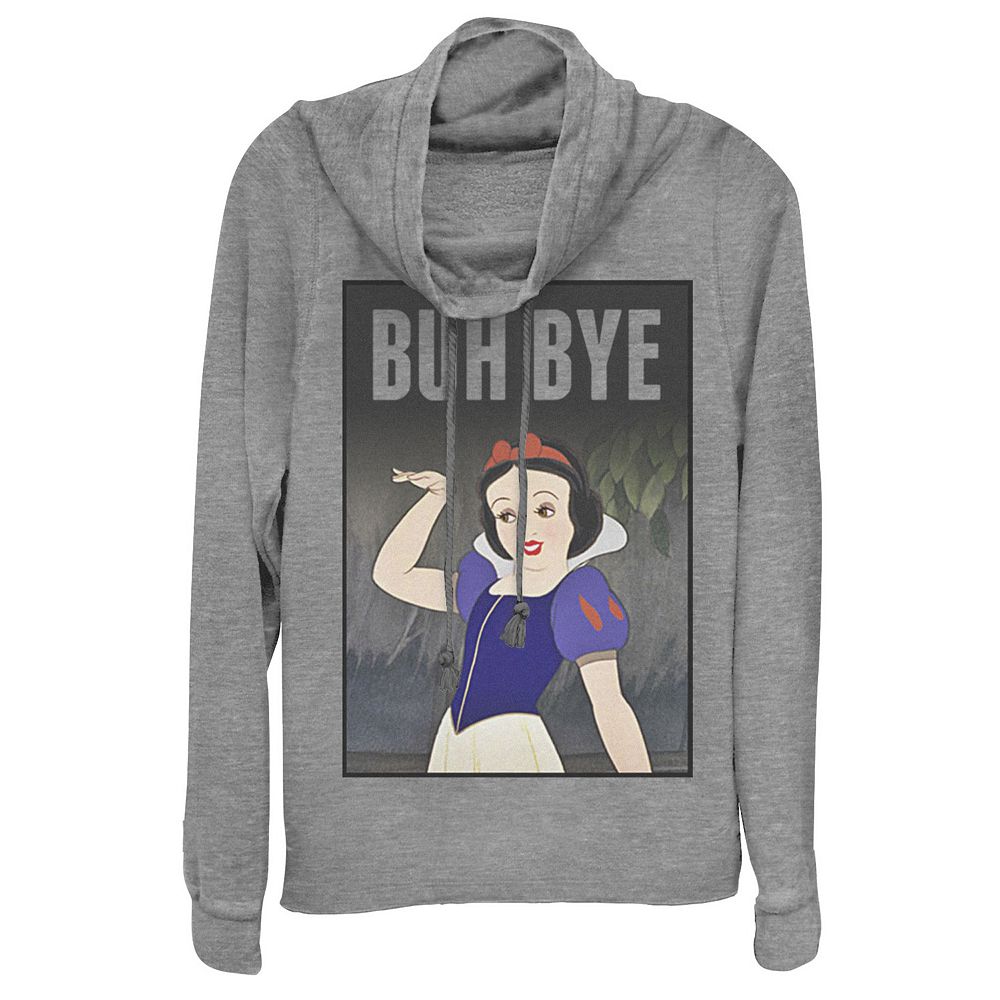 Disney's Snow White "Buh Bye" Poster Juniors' Cowlneck Graphic ...