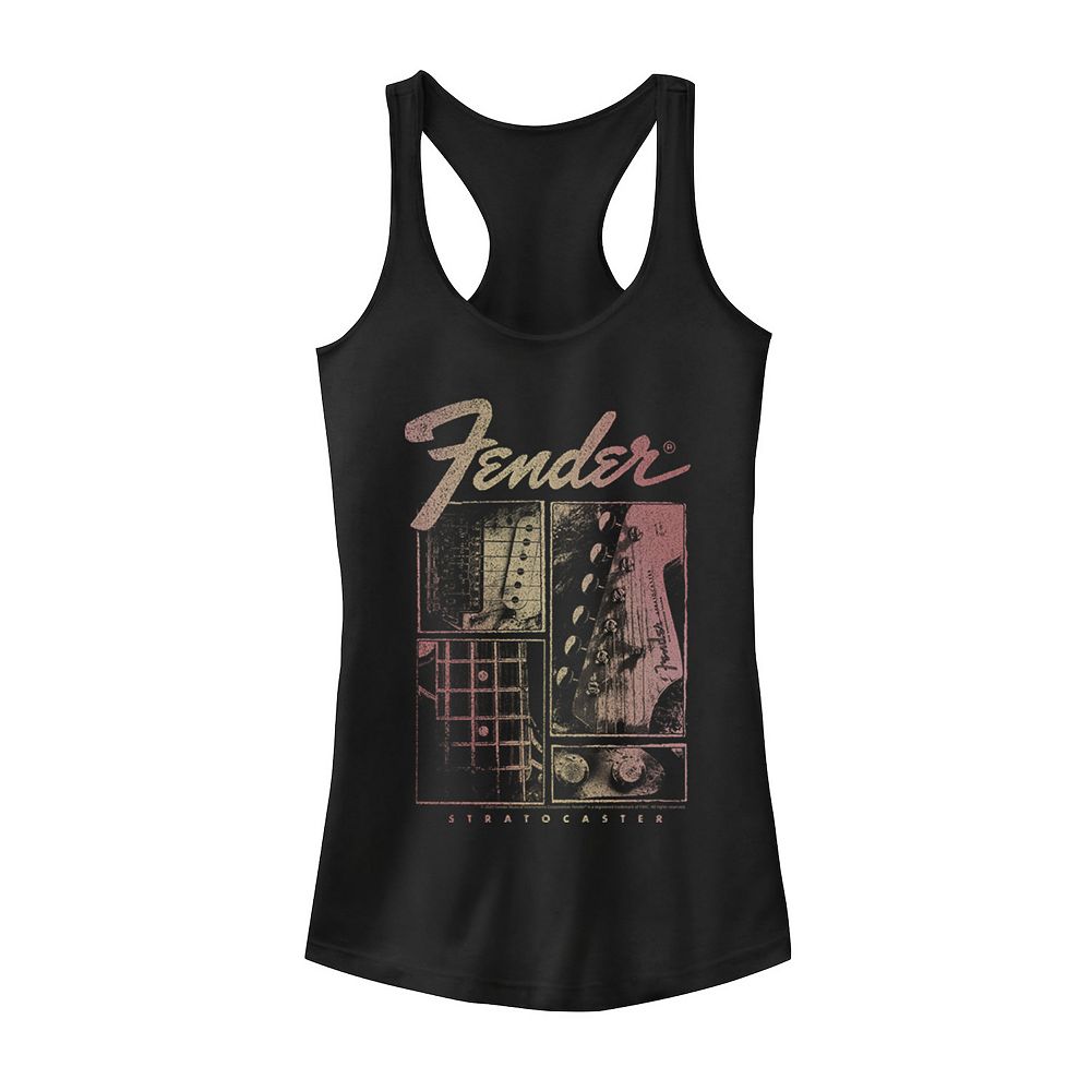 Juniors' Fender Stratocaster Panels Tank Top