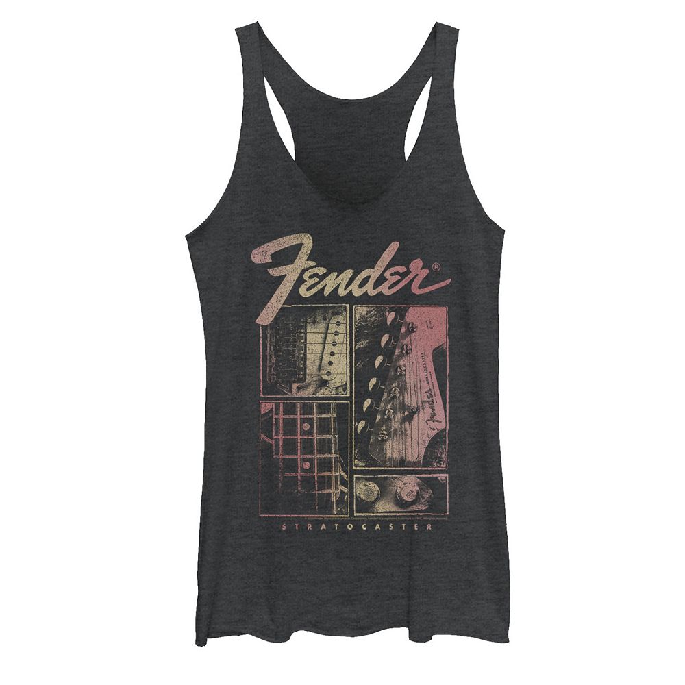 Juniors' Fender Stratocaster Panels Tank Top