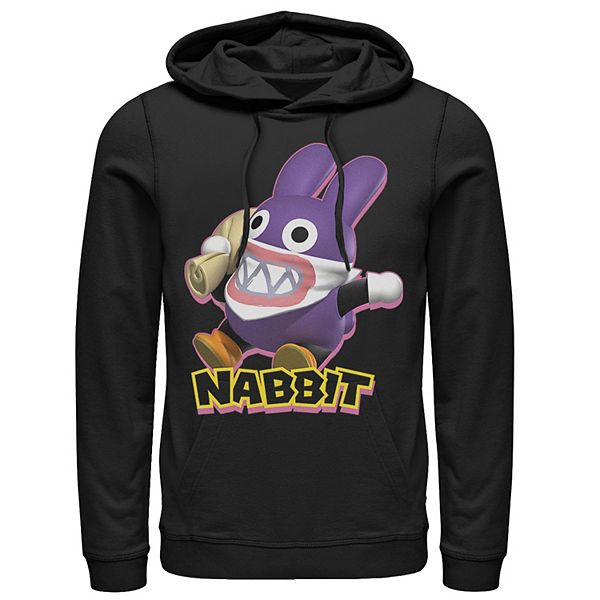Men's Nintendo Super Mario Nabbit Action Pose Portrait Logo Hoodie