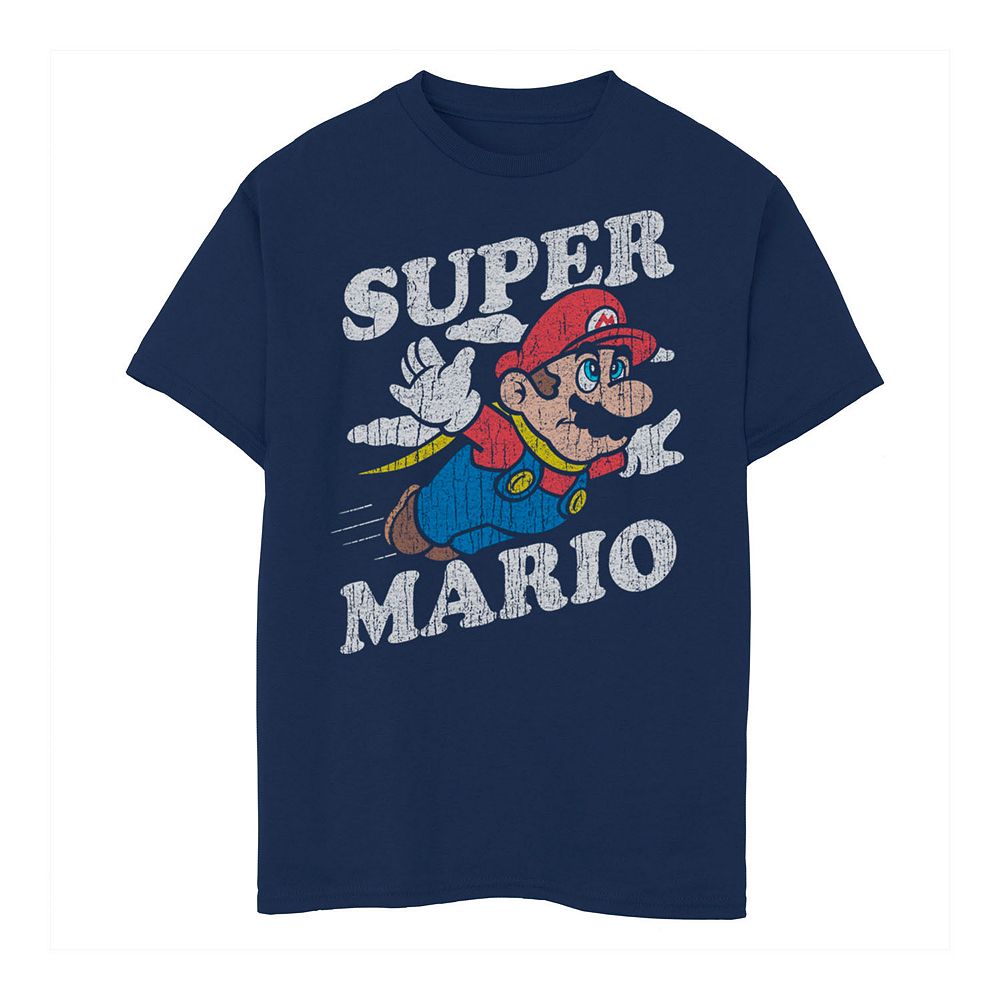 Boys 6-20 Nintendo Super Mario Distressed Classic Flying Tee