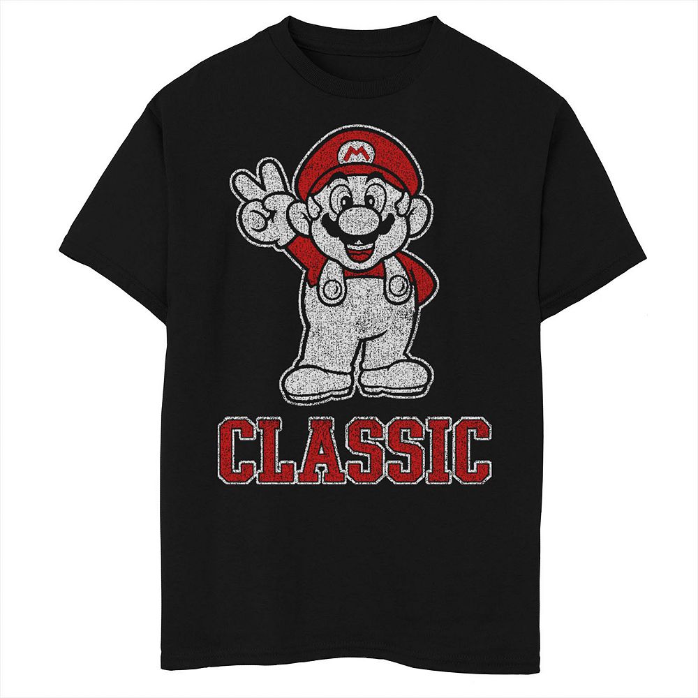 Boys 8-20 Nintendo Super Mario Classic Peace Sign Tee