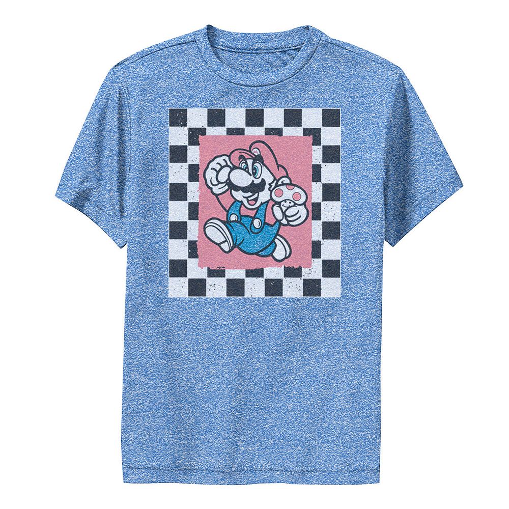 Boys 8-20 Nintendo Super Mario Checkered Square Portrait Tee