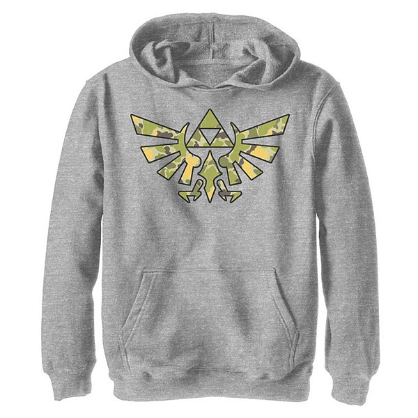 Boys 4-20 Nintendo Legend Of Zelda Tri Force Camo Logo Hoodie