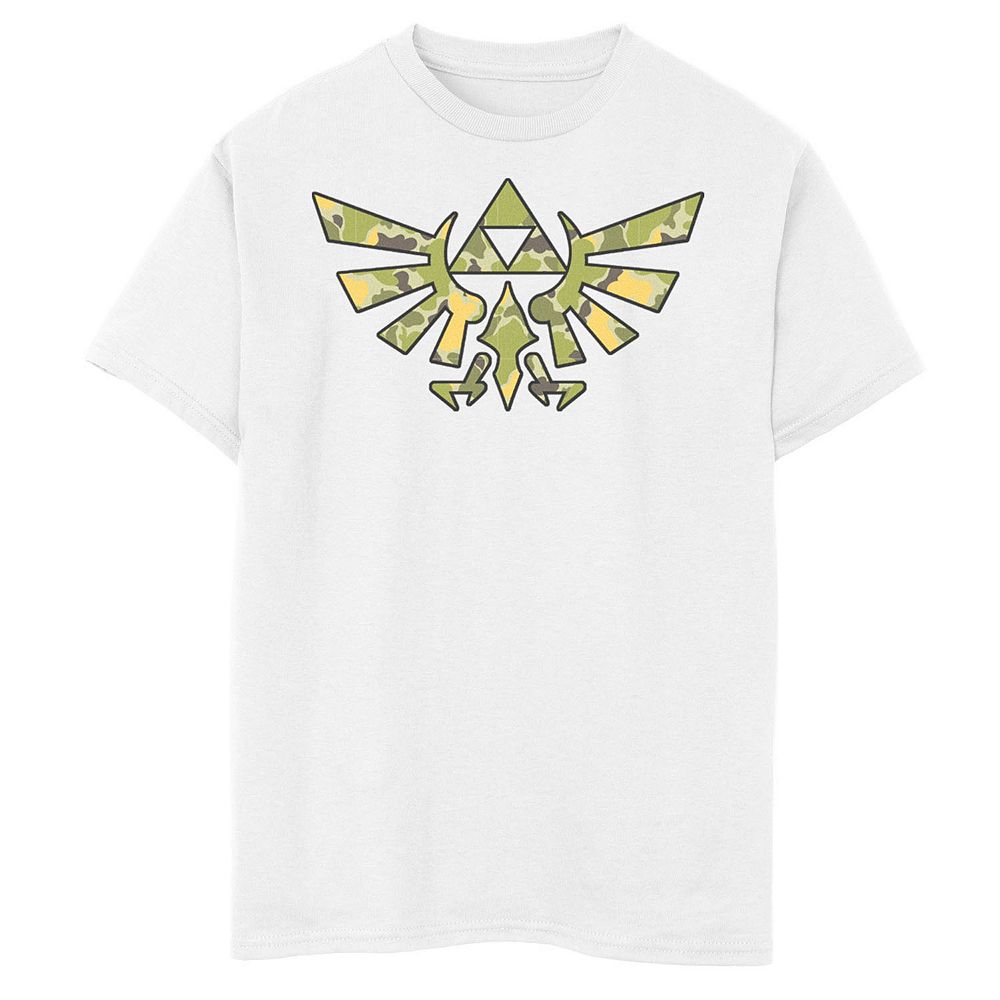 Boys 6-20 Nintendo Legend Of Zelda Tri Force Camo Logo Graphic Tee