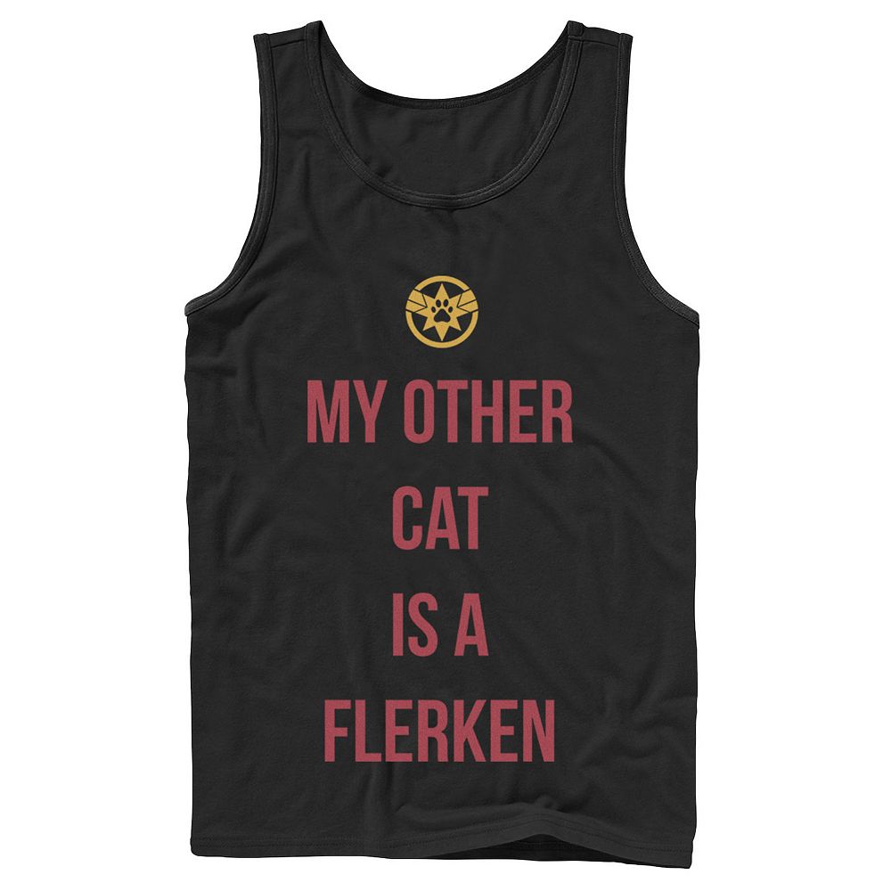 Men's Captain Marvel My Other Cat Is A Flerken Graphic Tank