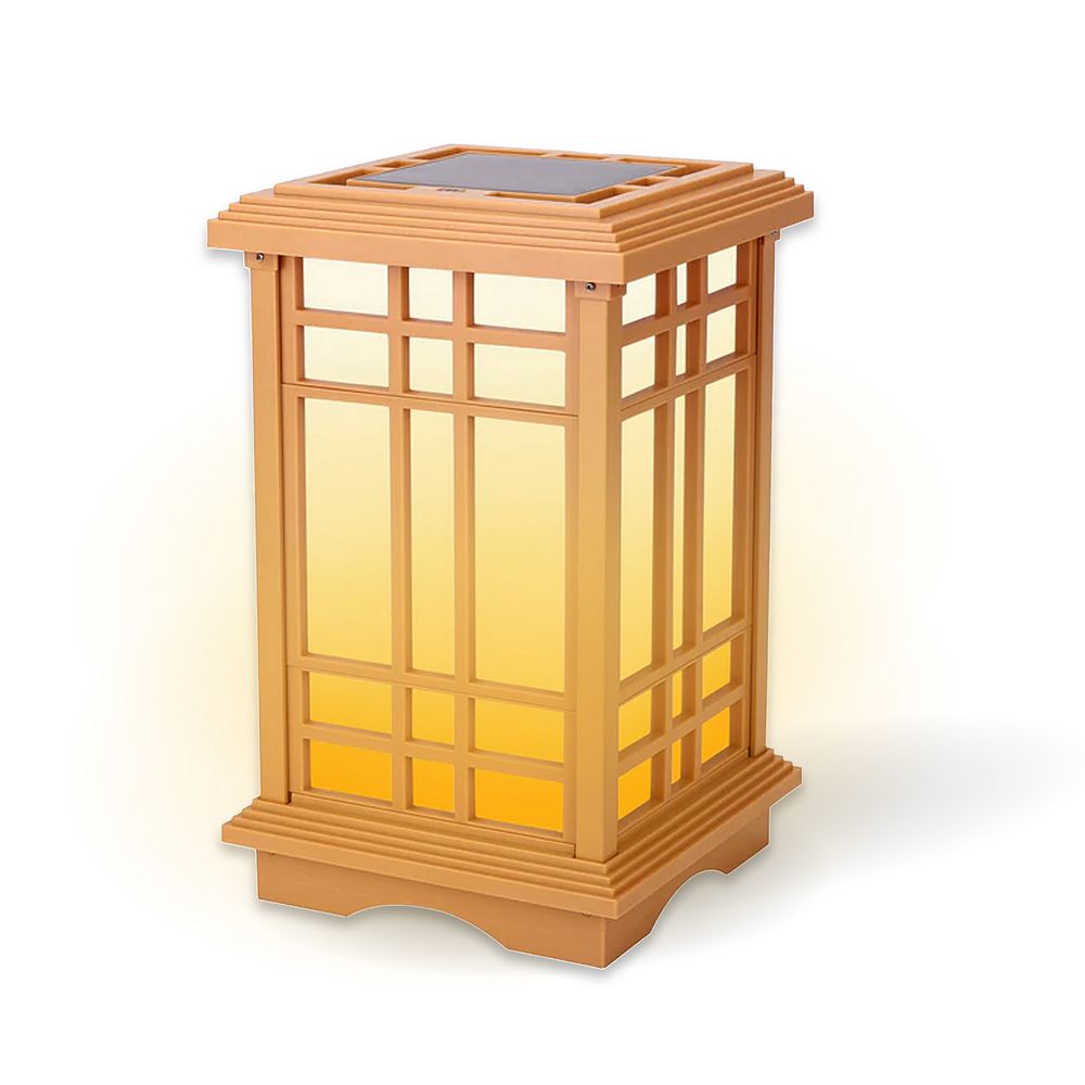 Techko Outdoor Solar Japanese Zen Lantern Small