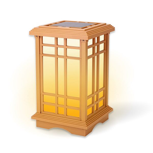 Techko Outdoor Solar Japanese Zen Lantern Small