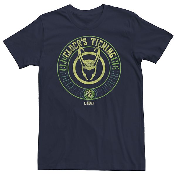 Men's Marvel Loki Clock's Ticking Logo Tee