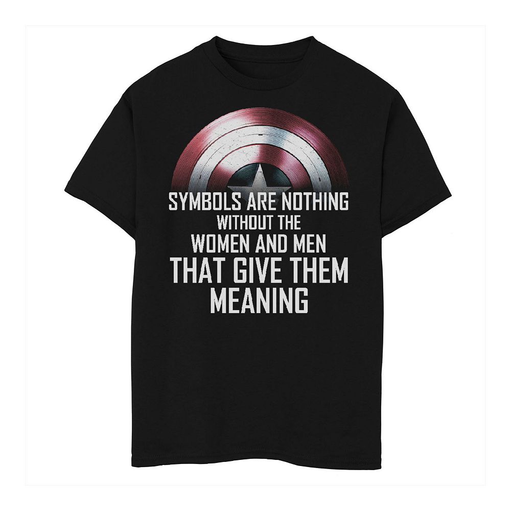 Boys 8-20 Marvel Falcon & Winter Soldier Symbols Are Nothing Shield Tee
