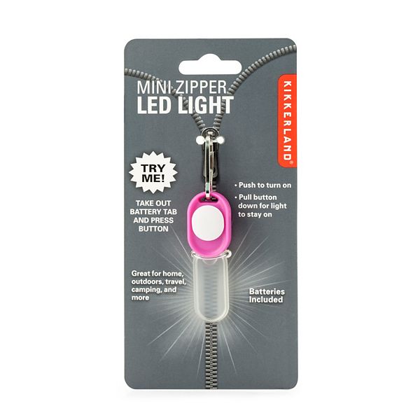 Kikkerland Mini Zipper LED Light - Purple