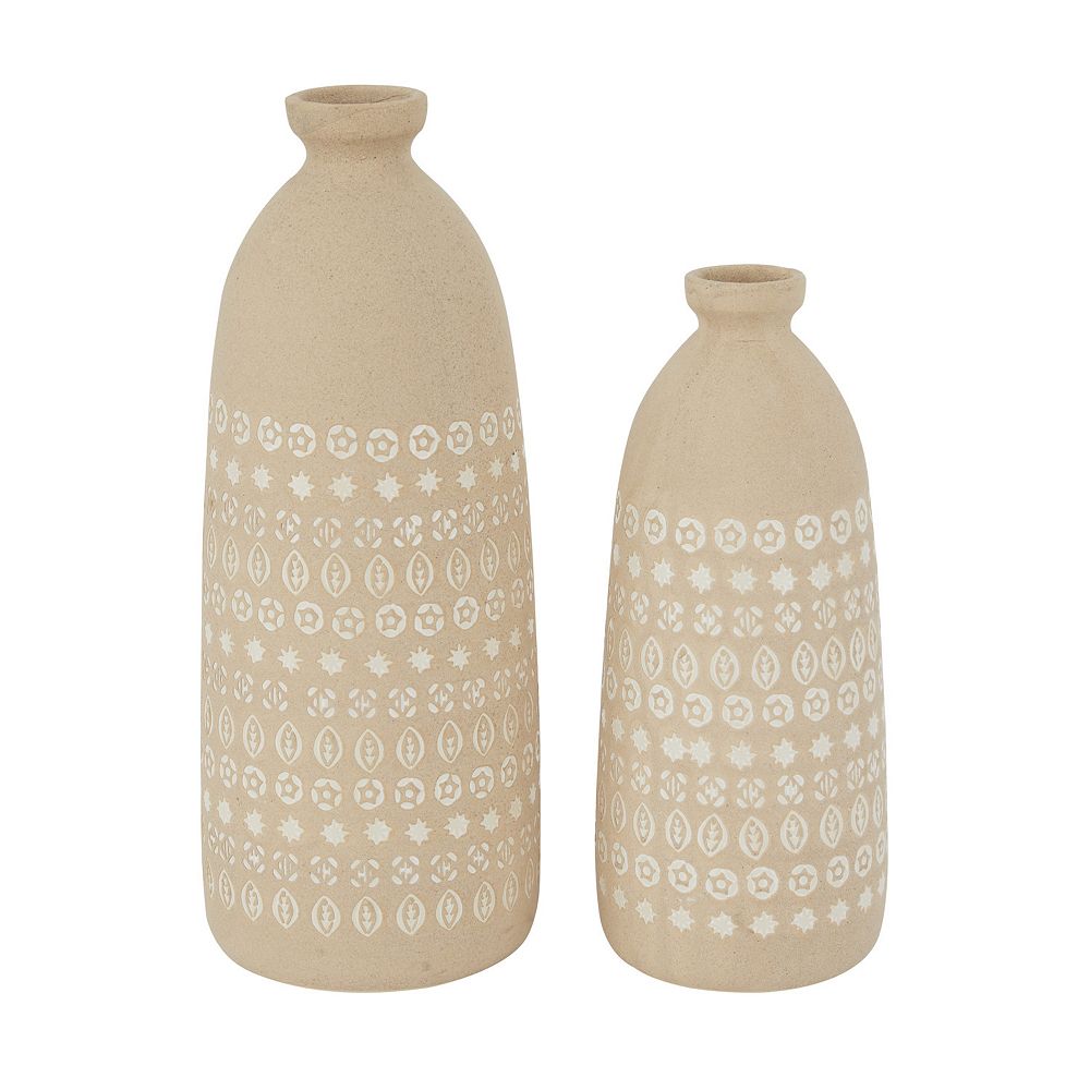 Stella & Eve Detailed Vase Floor Decor 2-piece Set