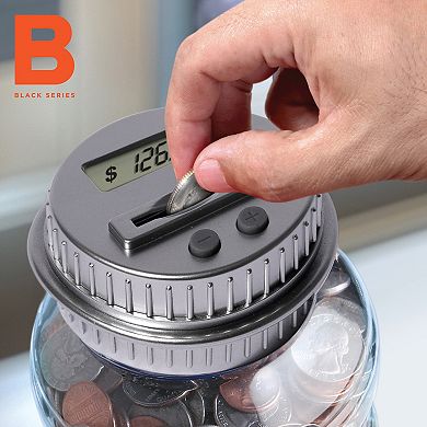 Black Series Digital Coin Counting Jar