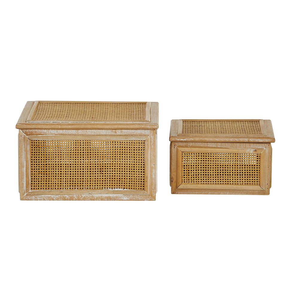 Stella & Eve Square Rattan Box 2-Piece Set