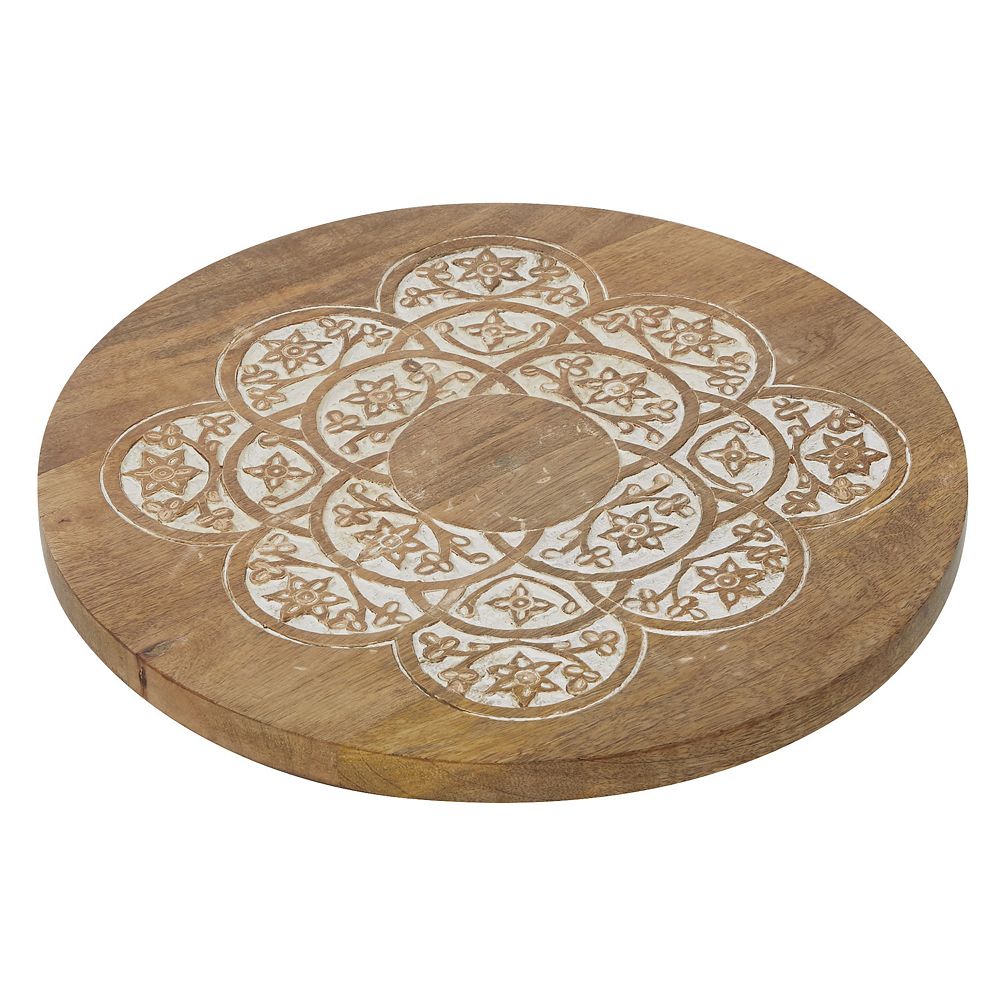 Stella & Eve Wooden Lazy Susan Cake Stand