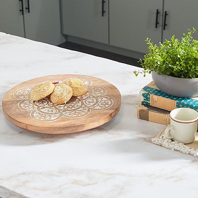 Stella & Eve Wooden Lazy Susan Cake Stand