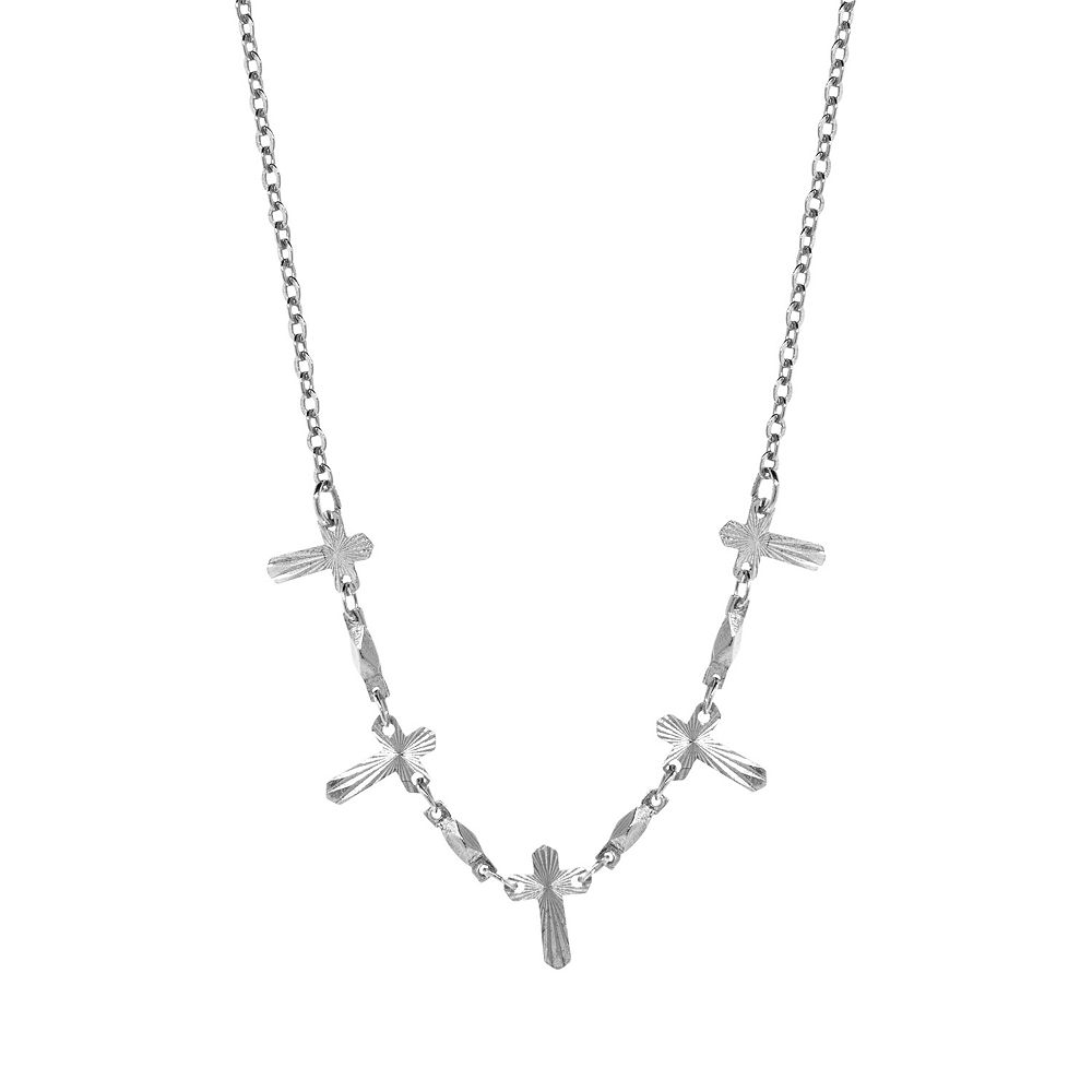 Symbols of Faith Multi Cross Chain Necklace