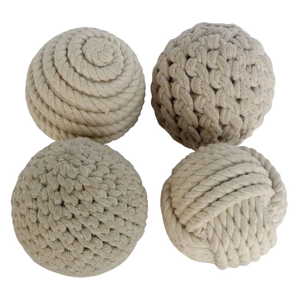 Stella & Eve Rope Orbs & Vase Filler 4-Piece Set