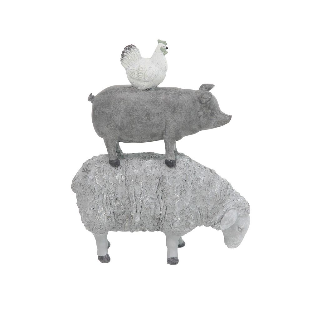 Stella & Eve Farmhouse Stacking Animals Sculpture Table Decor