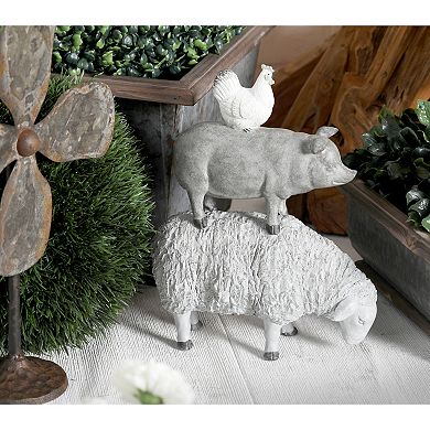 Stella & Eve Farmhouse Stacking Animals Sculpture Table Decor