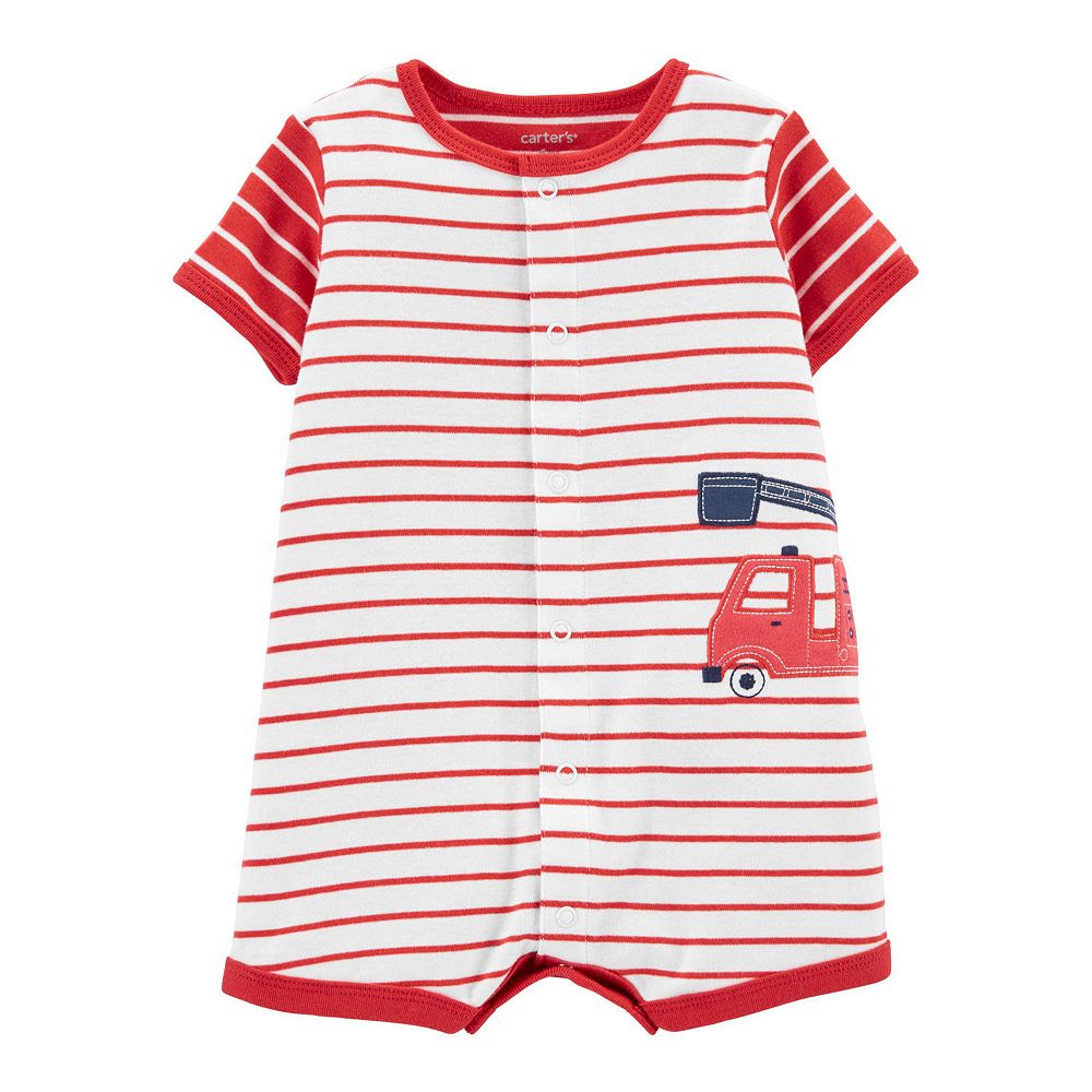 Baby Boy Carter's Firetruck Snap-Up Romper