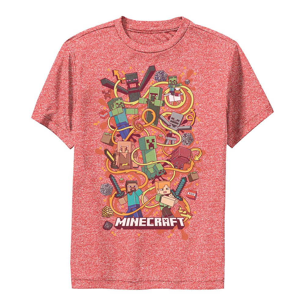 Boys 6-20 Minecraft Character And Item Collage Graphic Tee