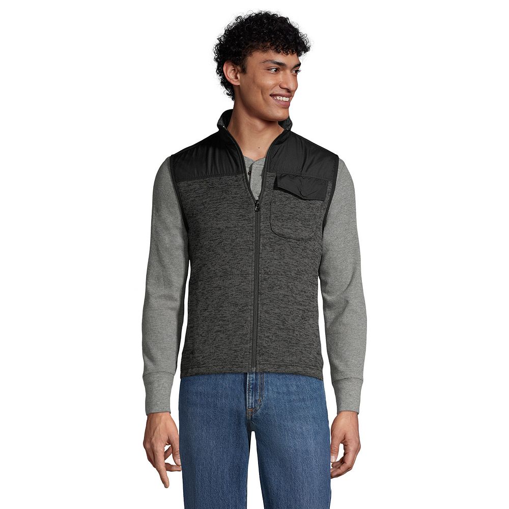 Men's Lands' End Hybrid Fleece Vest