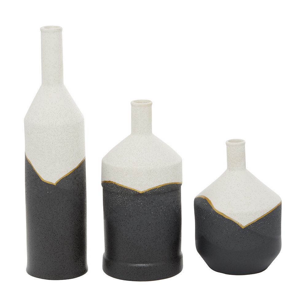CosmoLiving by Cosmopolitan Two Tone Vase Table Decor 2-piece Set