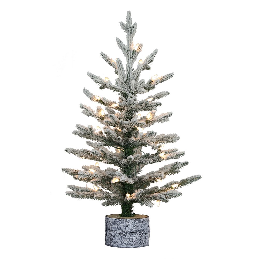 PULEO INTERNATIONAL Pre-Lit Artificial Table Top Princess Pine Tree