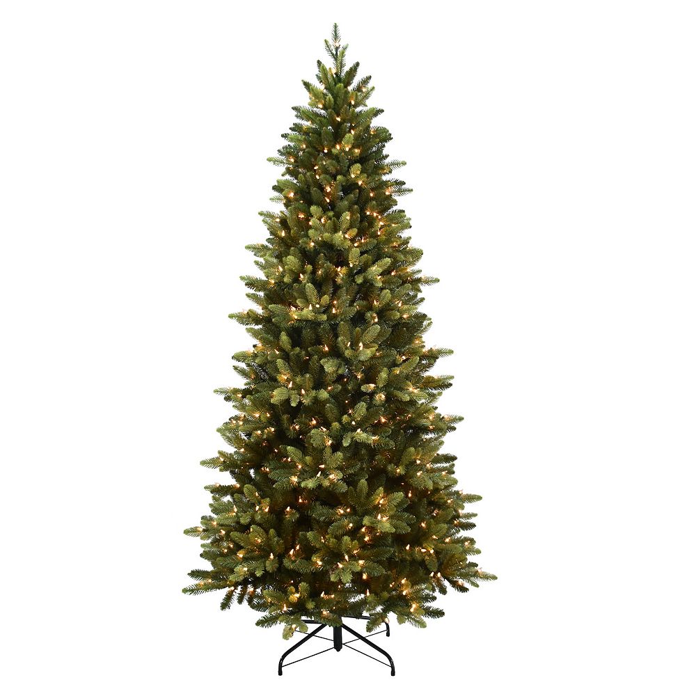 PULEO INTERNATIONAL Pre-Lit 7.5' Slim Westford Spruce Artificial ...