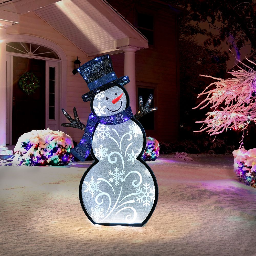 PULEO INTERNATIONAL 30" Lighted Outdoor Snowman with 137 LED Lights