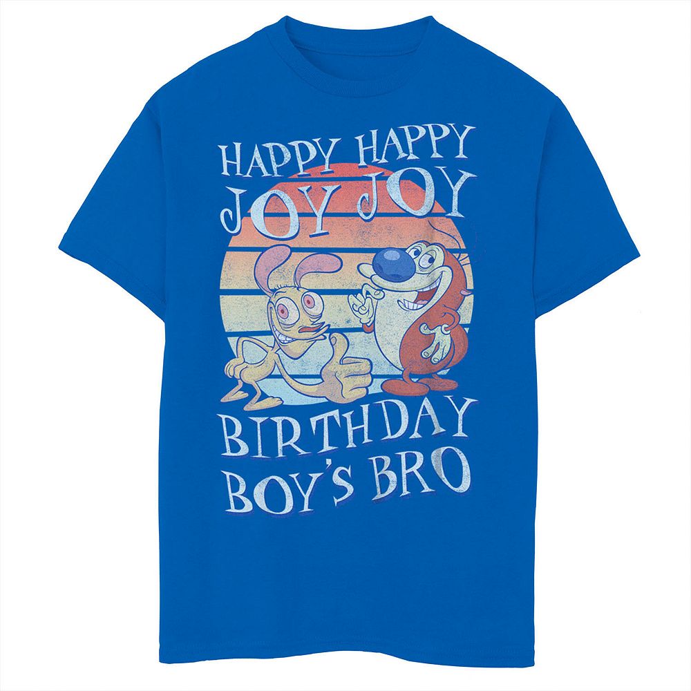 Boys 6-20 Nickelodeon Ren & Stimpy Birthday Boys Bro Joy Graphic Tee