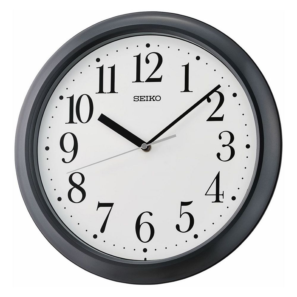 Seiko Yori Black Wall Clock