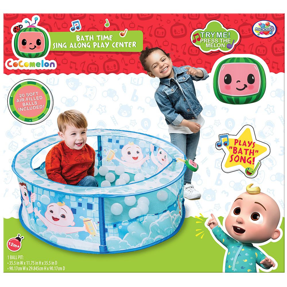 CoComelon Bath Time Sing Along Play Center - Ball Pit Tent with 20 ...