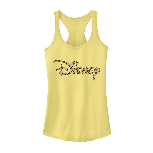 Disney Logo Leopard Fill Juniors' Tank Top