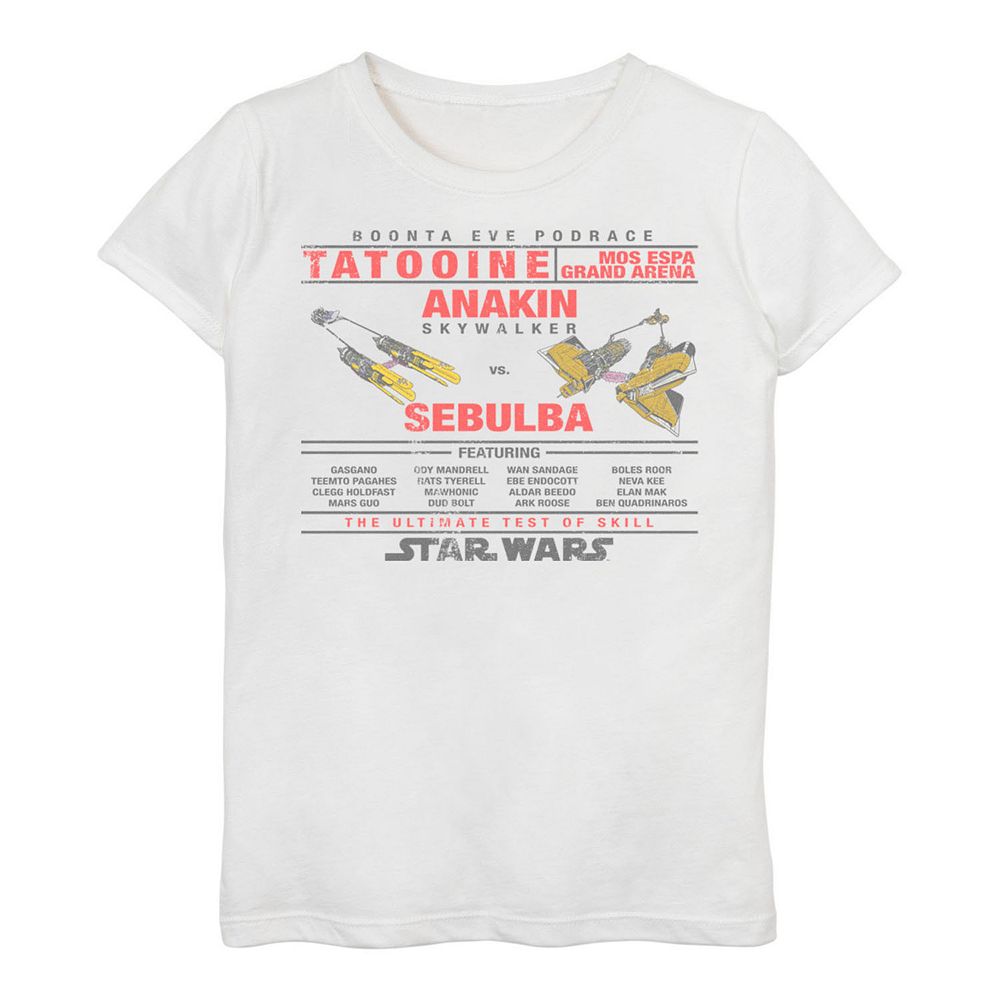 Girls 7-16 Star Wars Pod Racing Line Up Poster Tee