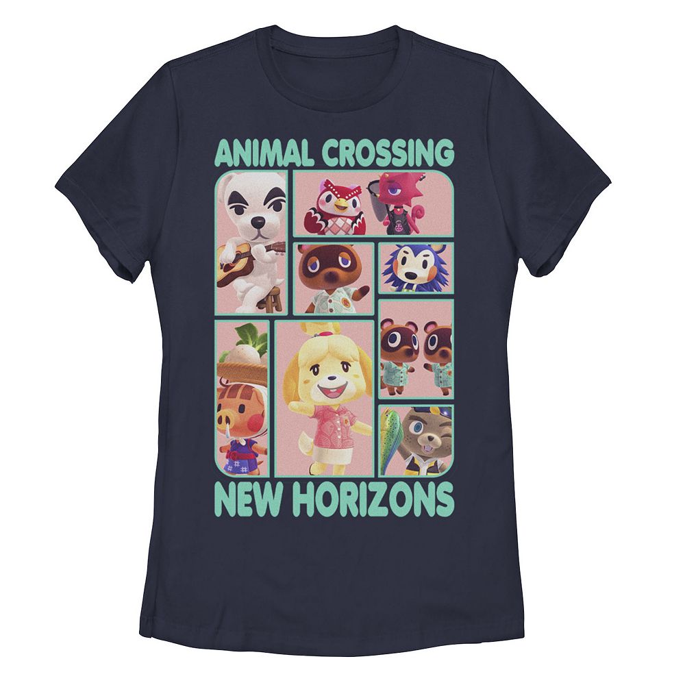 Juniors' Nintendo Animal Crossing New Horizons Group Graphic Tee