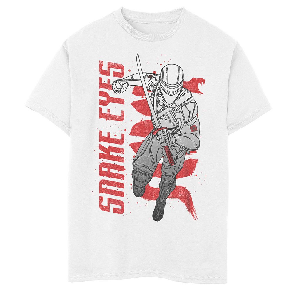 Boys 8-20 G.I. Joe Snake Eyes Line Art Action Portrait Tee