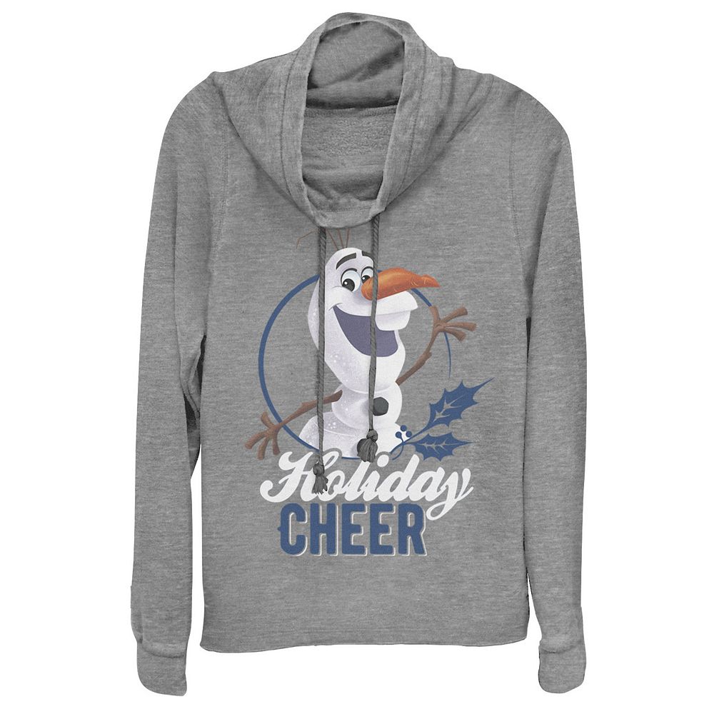 Disney's Frozen Olaf Holiday Cheer Juniors' Christmas Cowlneck Graphic ...