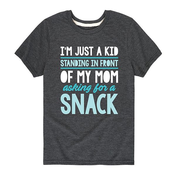 Boys 8-20 Just A Kid Asking For A Snack Graphic Tee