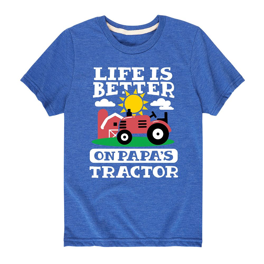 Boys 8-20 Better on Papa's Tractor Graphic Tee