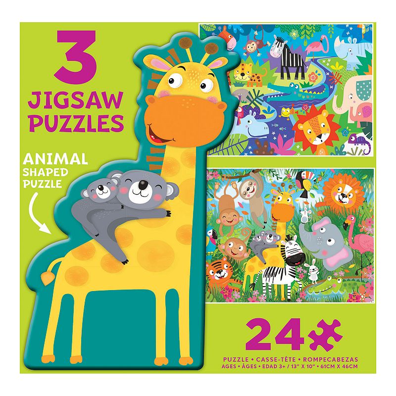 UPC 021081310192 - Gamewright 3-in-1 Kids Animal Kingdom Puzzles Set ...