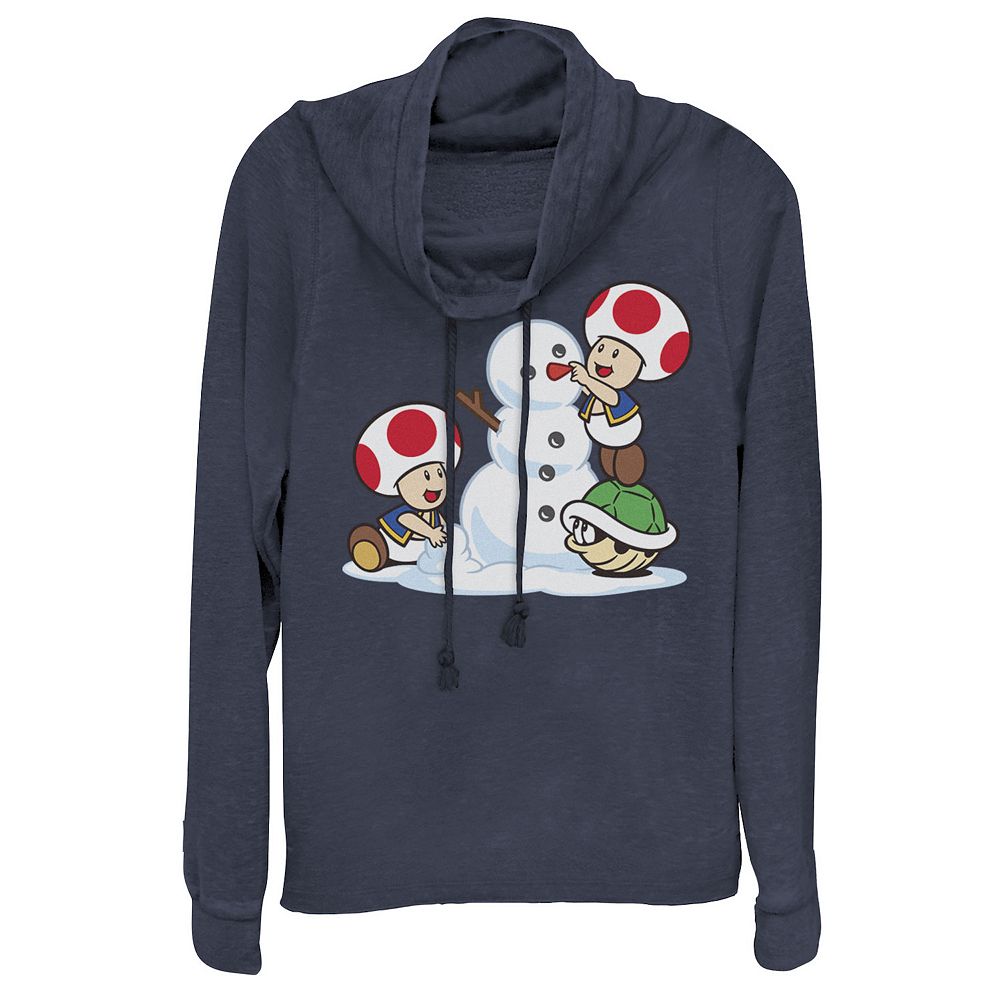 Juniors' Nintendo Super Mario Luigi Thumbs Up Cowlneck Graphic ...
