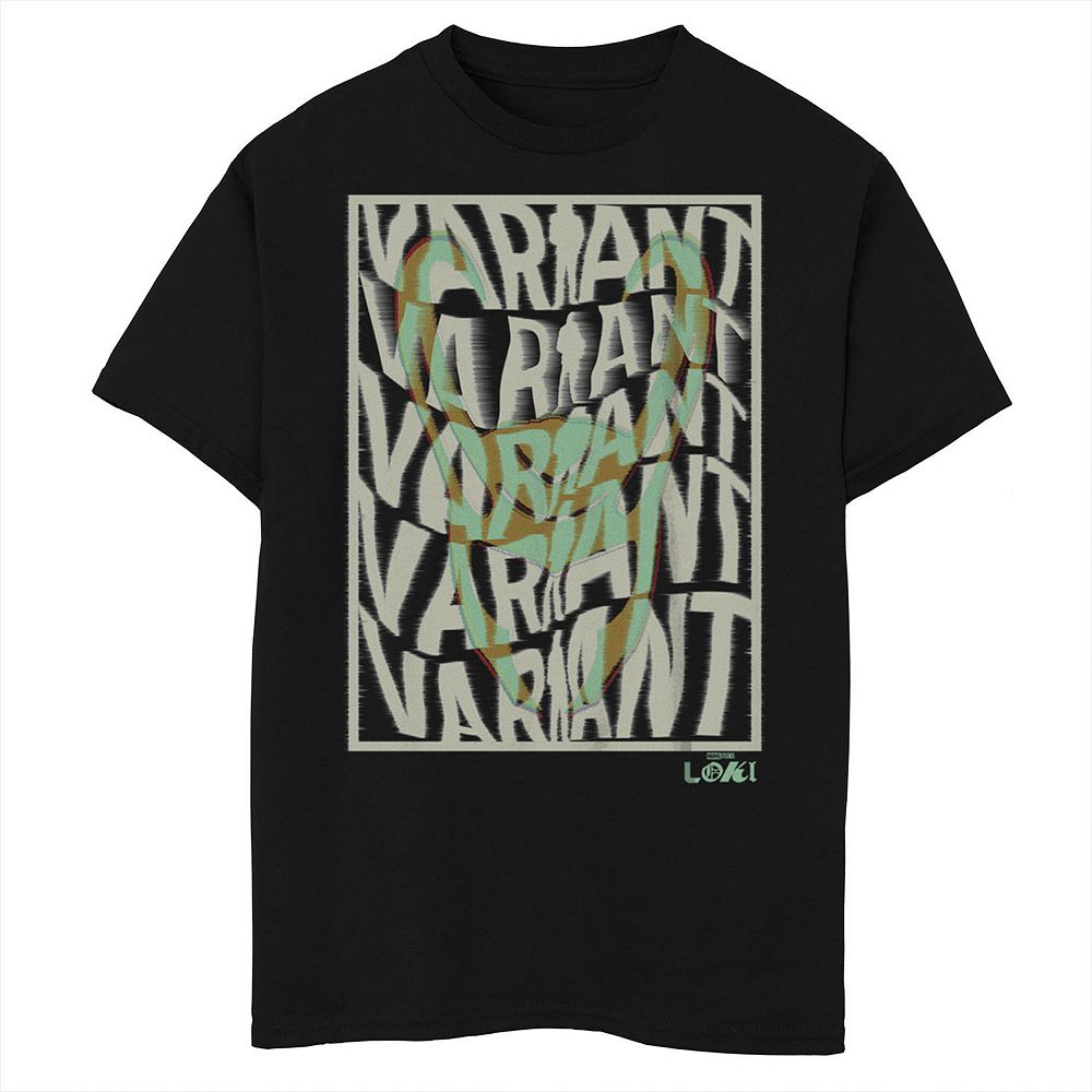 Boys 6-20 Marvel Loki Variant Helmet Text Overlay Tee